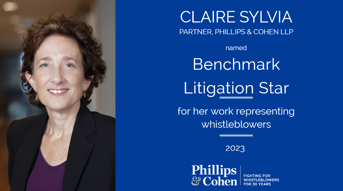 Whistleblower attorney Claire Sylvia named “Litigation Star” by ...